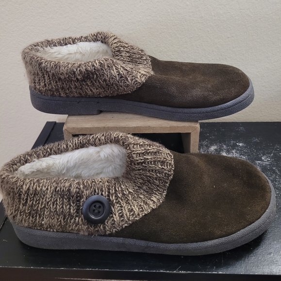 Clarks | Shoes | Clarks Womens Fairisle Scuff Leather Slipper Mules ...